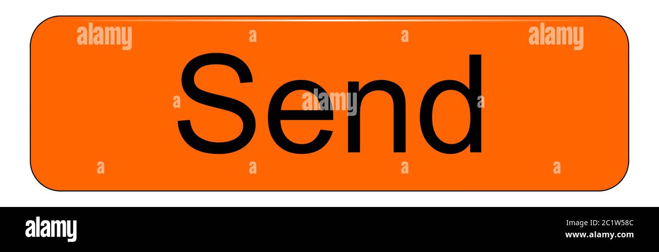 orange Send Button on white background â€“ illustration Stock Photo - Alamy