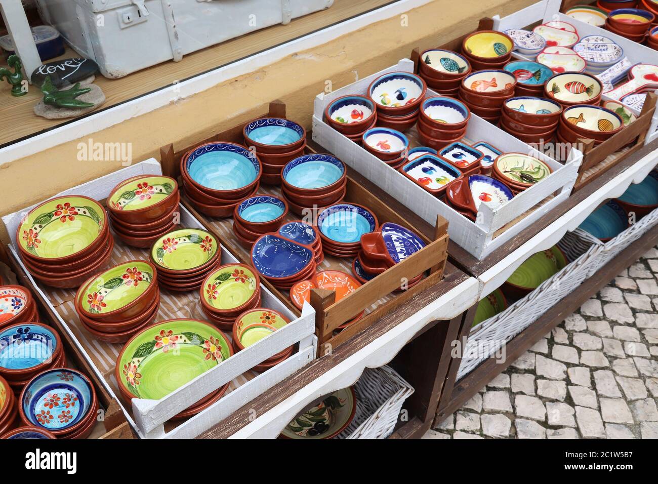 Traditional Portuguese pottery - typical handicraft souvenirs in ...