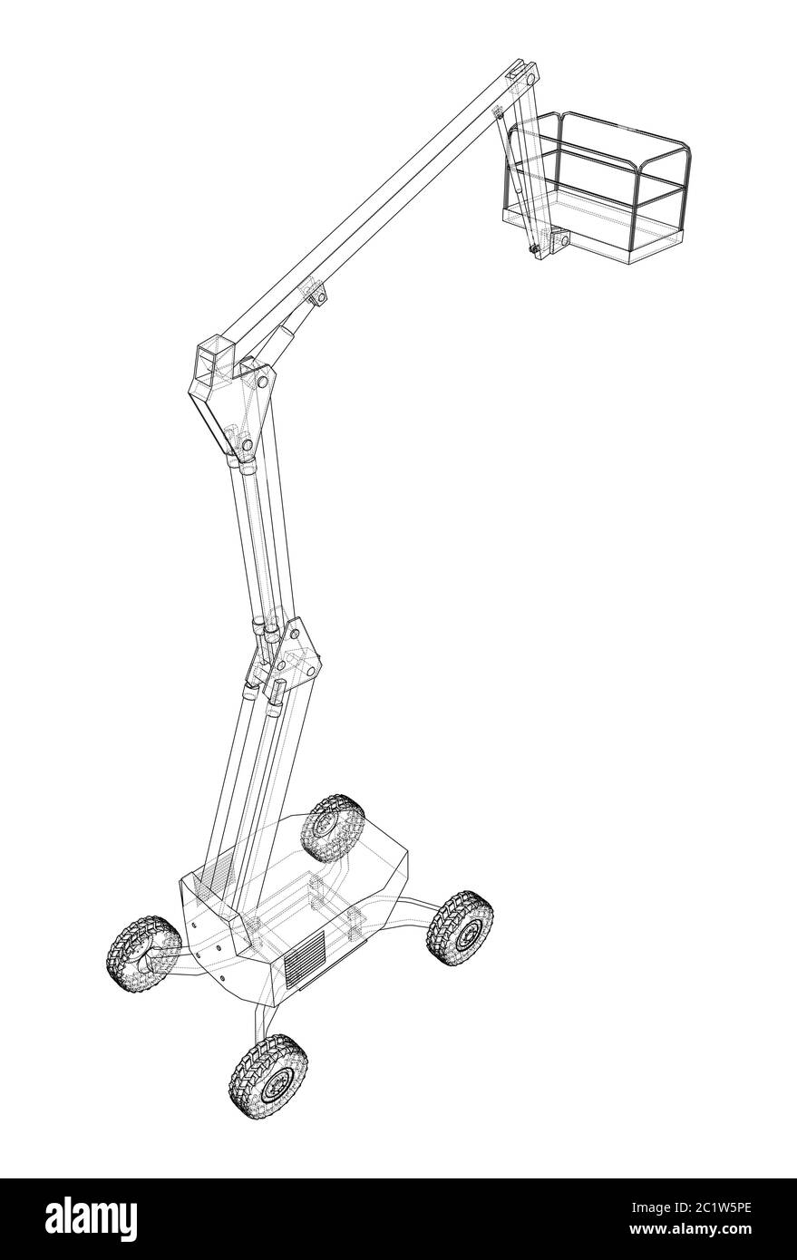 Aerial platform concept outline. Vector Stock Vector Image & Art - Alamy