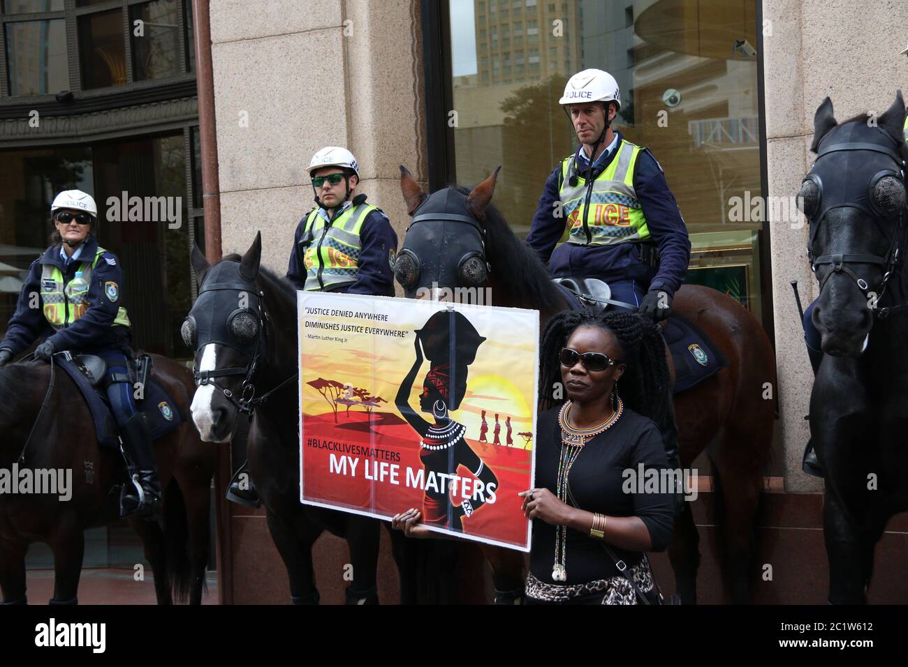 Black lives matter anti police brutality rally Stock Photo - Alamy