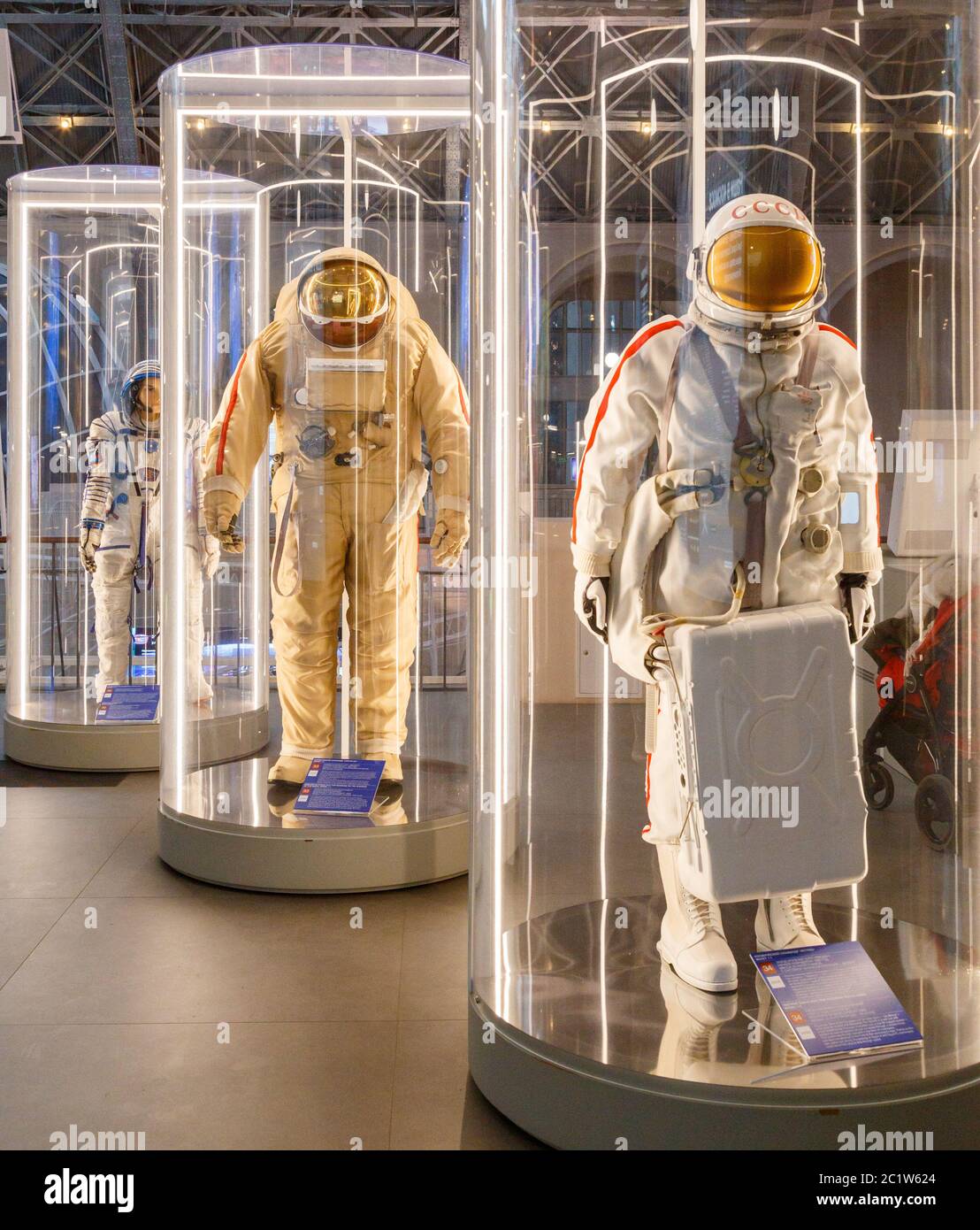 Moscow, Russia - November 28, 2018: Russian astronaut spacesuits in ...