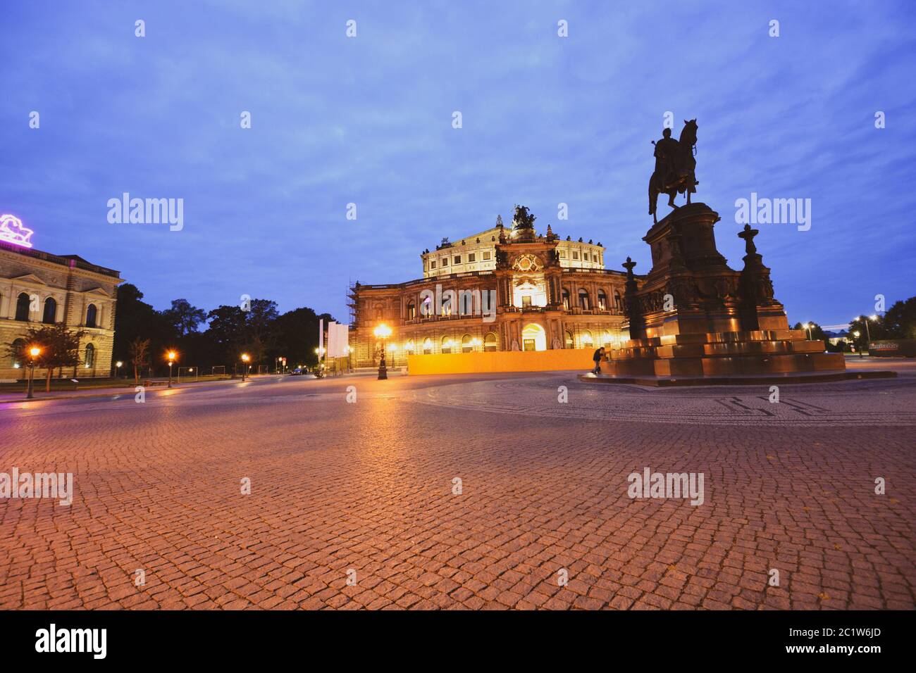 semper opera in Dresden, Germany at night and dawn Stock Photo - Alamy