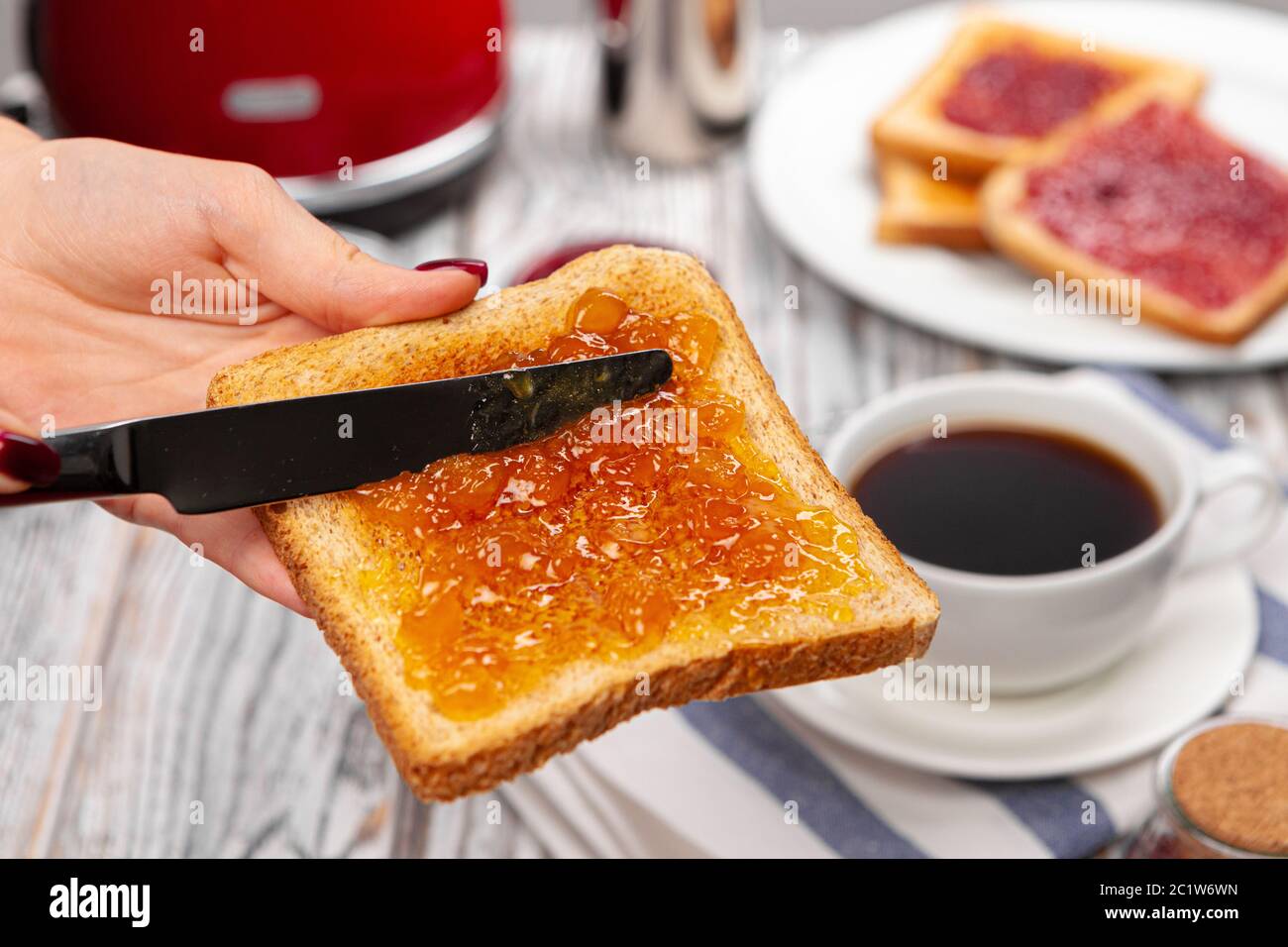 Preparing toasts hi-res stock photography and images - Alamy