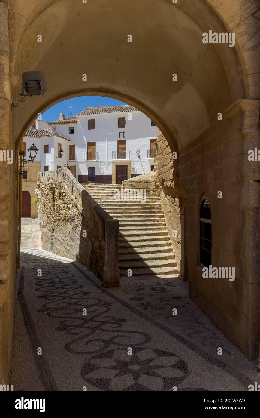 walk through the beautiful streets of Alhama de Granada, Spain Stock ...