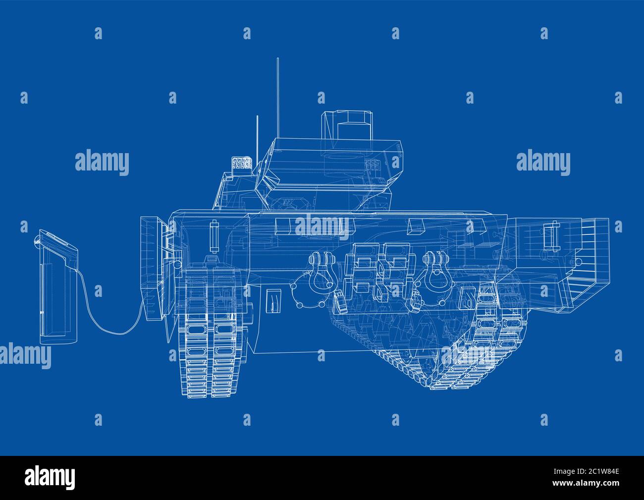 Electric Tank Charging Station Sketch. Vector Stock Vector Image & Art ...