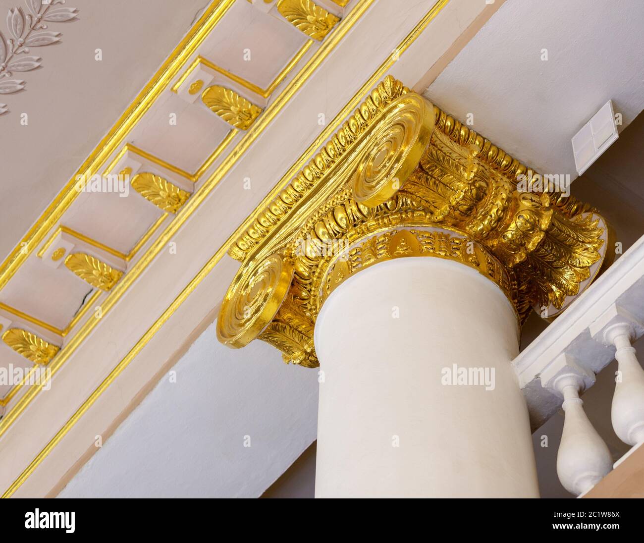 Vintage Old Justice Courthouse Column Stock Photo - Alamy