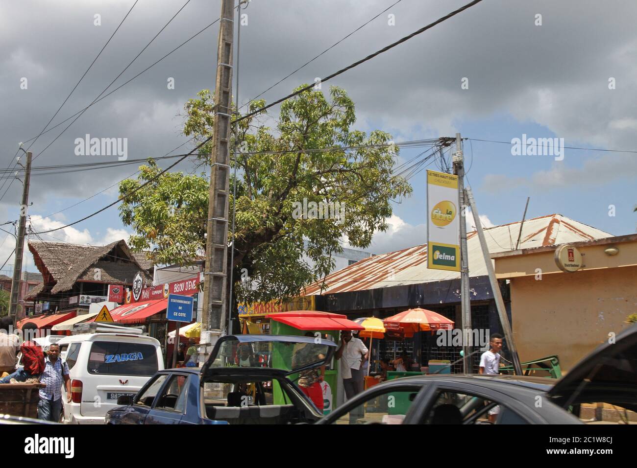 Street scene, Andoany/Hell-Ville City, Nosy Be, Madagascar Stock Photo ...