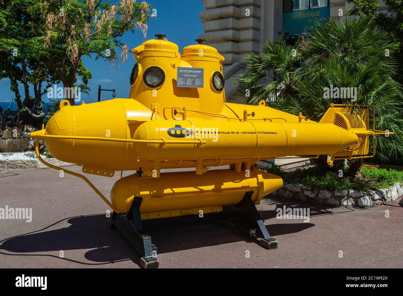 Tourists visiting the oceanographic Institute museum in Principality of ...