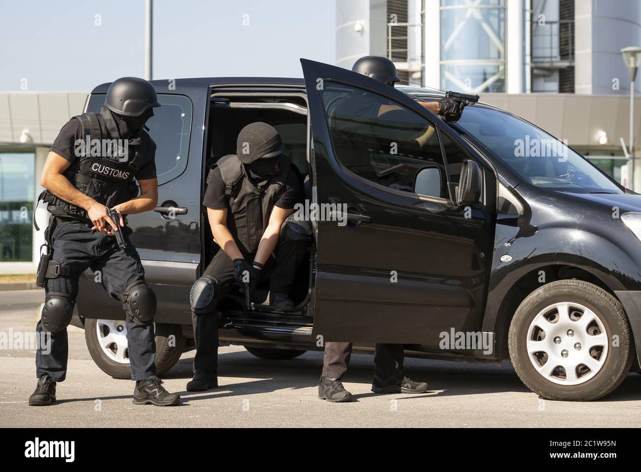 Customs and border protection officers Stock Photo - Alamy