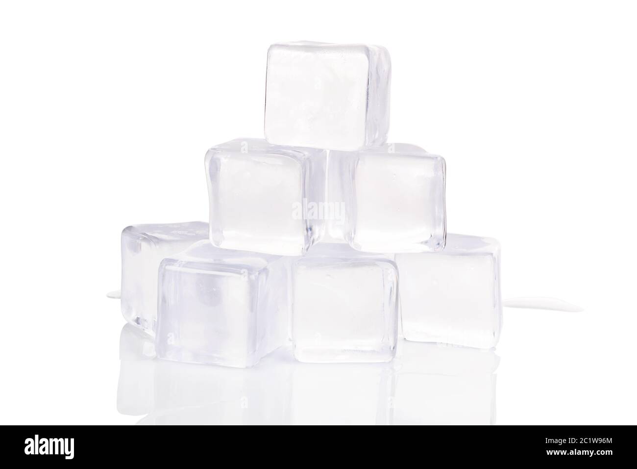 Pile of ice cubes on white background Stock Photo - Alamy