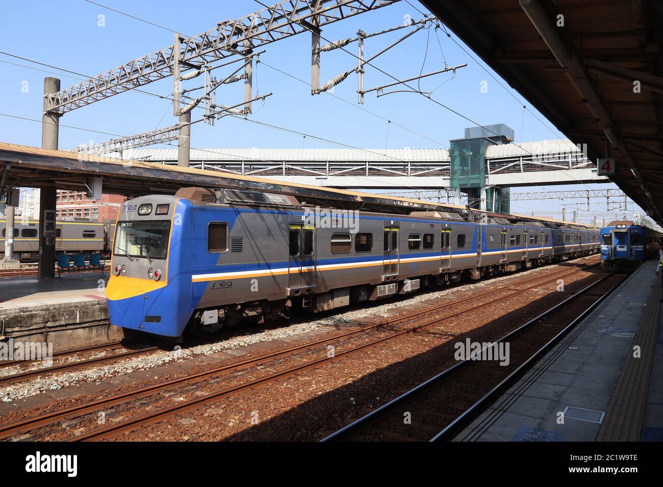 CHIAYI, TAIWAN - DECEMBER 2, 2018: Passenger train of Taiwan Railways ...