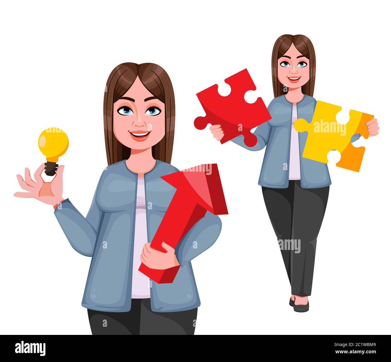 Cartoon happy fat woman hi-res stock photography and images - Alamy