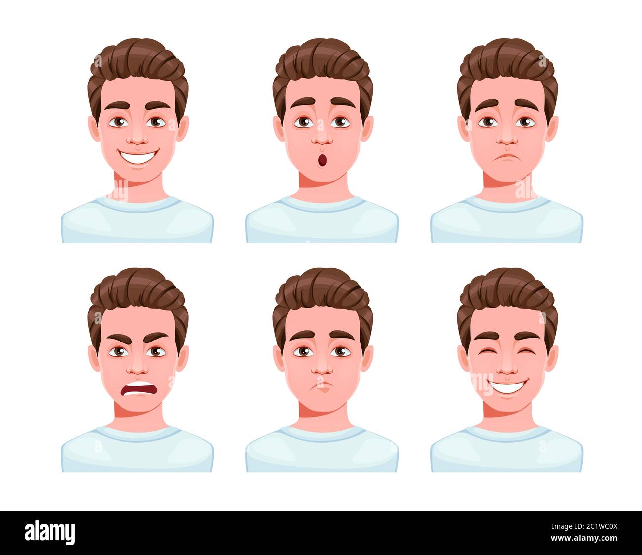 Handsome Guy Cartoon Characters