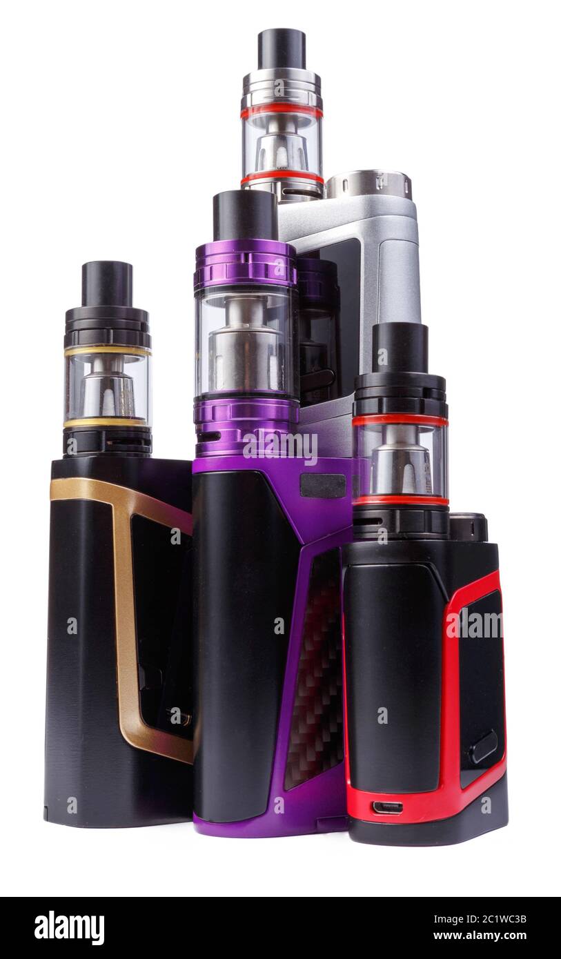 Vaping Device E Cigarette Electronic Cigarette Vape Isolated On The White Background
