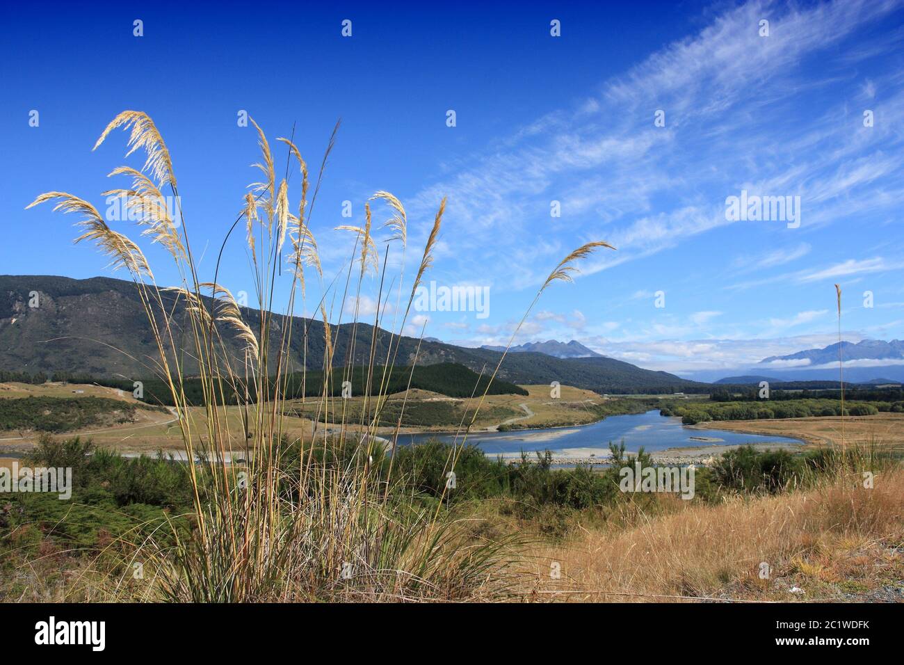 Waiau River - beautiful landscape in Southland region, New Zealand ...