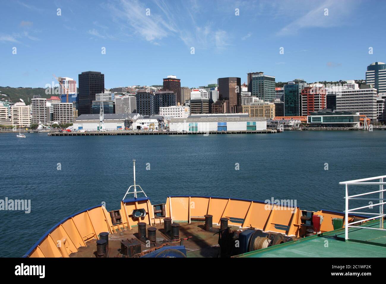 Wellington new zealand downtown skyscrapers hi-res stock photography ...