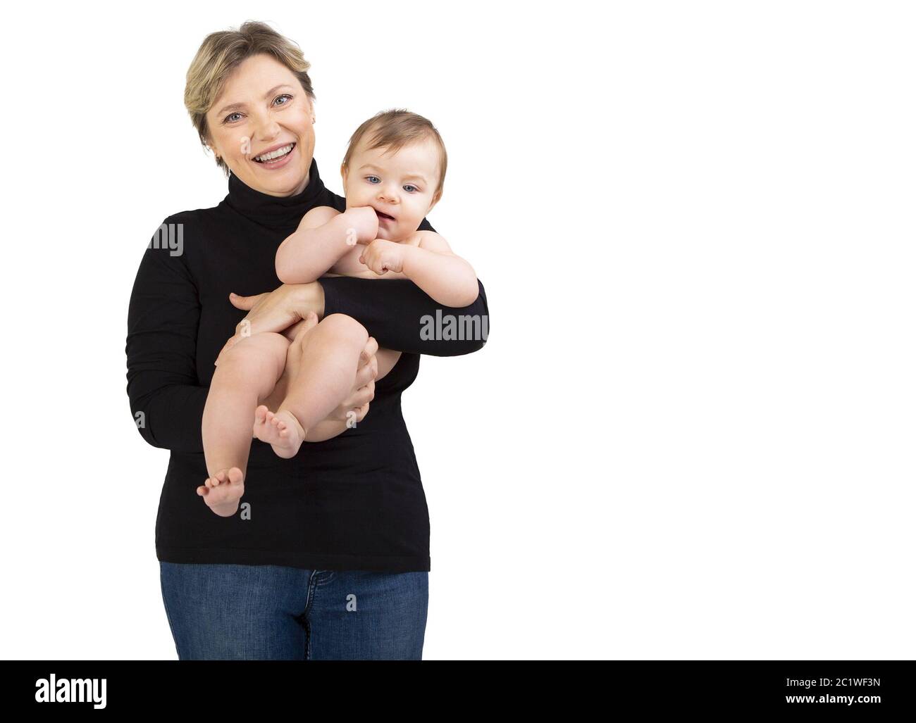 Grandmother baby isolated Cut Out Stock Images & Pictures - Alamy
