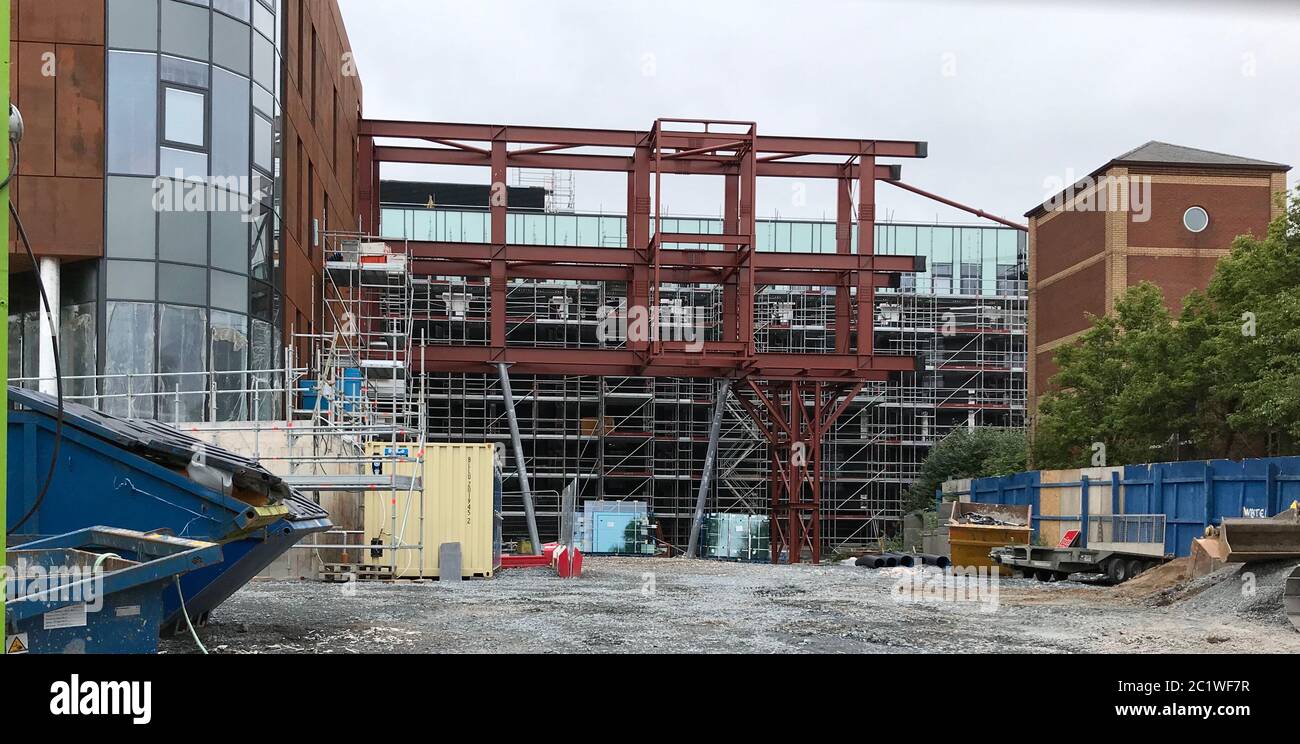 The Royal Maternity Hospital building site in Belfast. Construction was ...