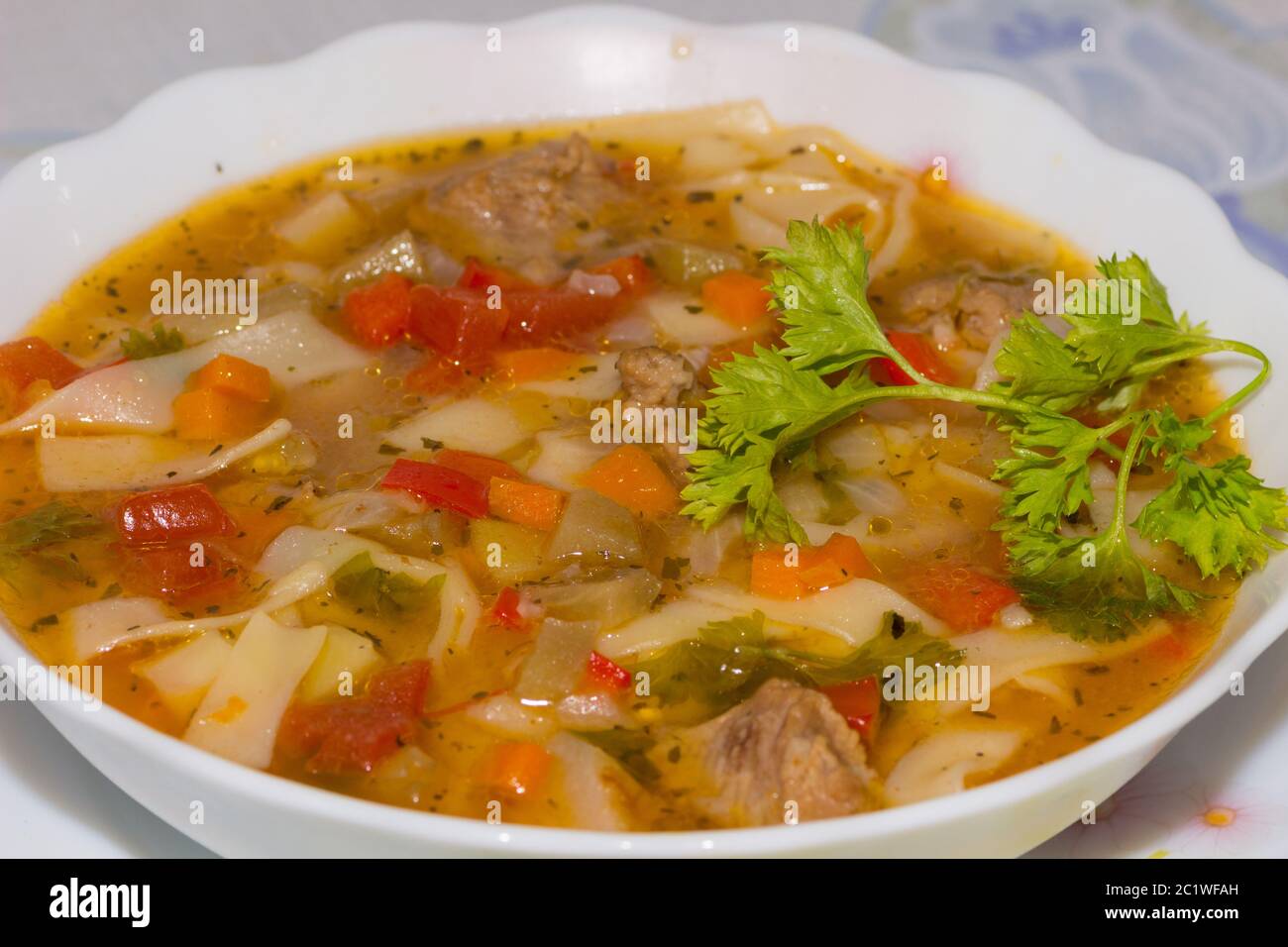 Lagman -traditional dish from Central Asia Stock Photo - Alamy