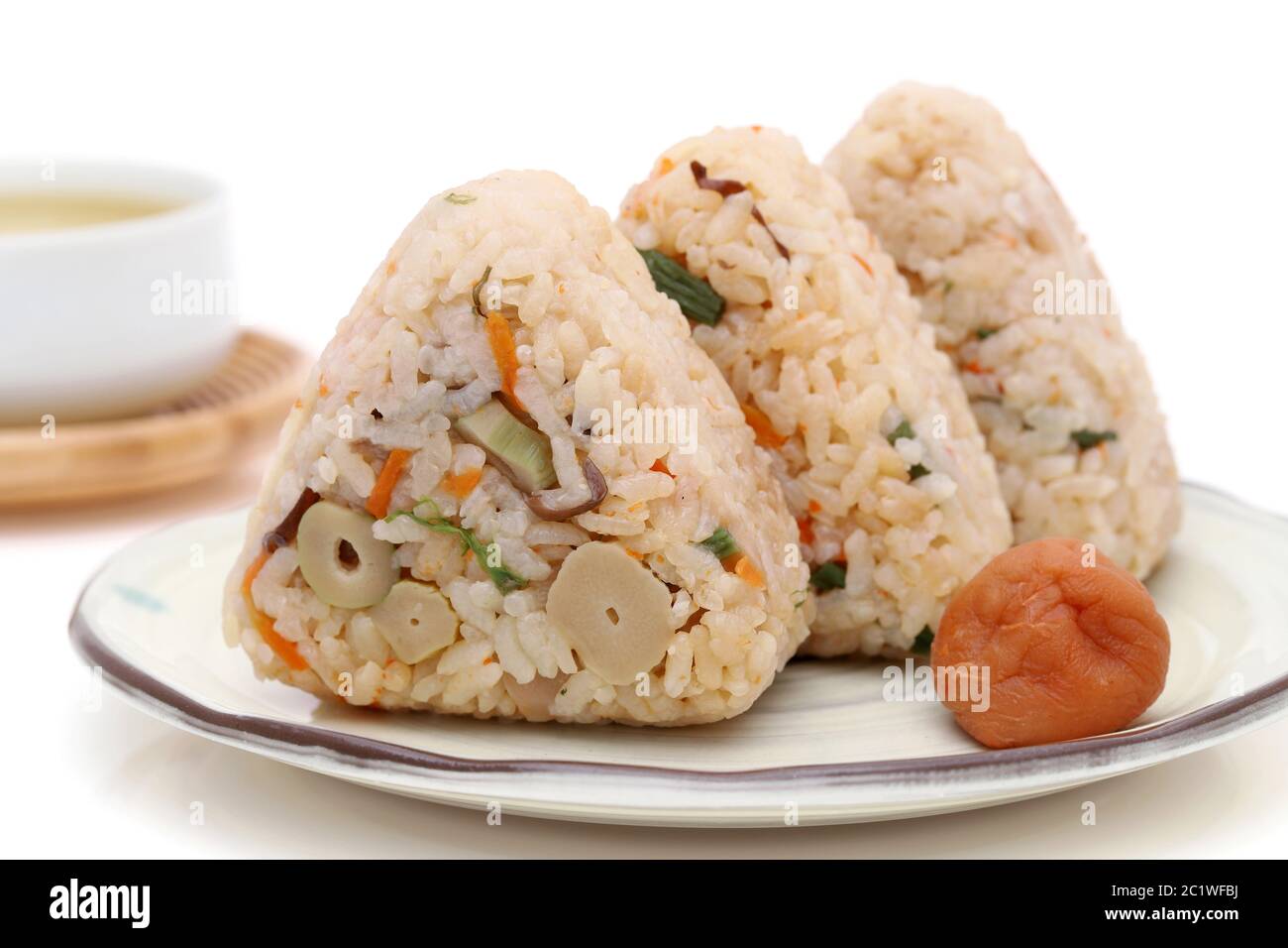 Onigiri, Japanese food, Japanese rice ball, rice triangle with ...