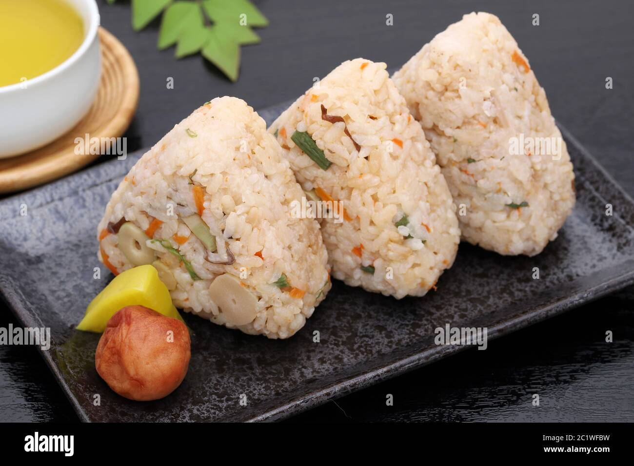 Onigiri, Japanese food, Japanese rice ball, rice triangle with ...