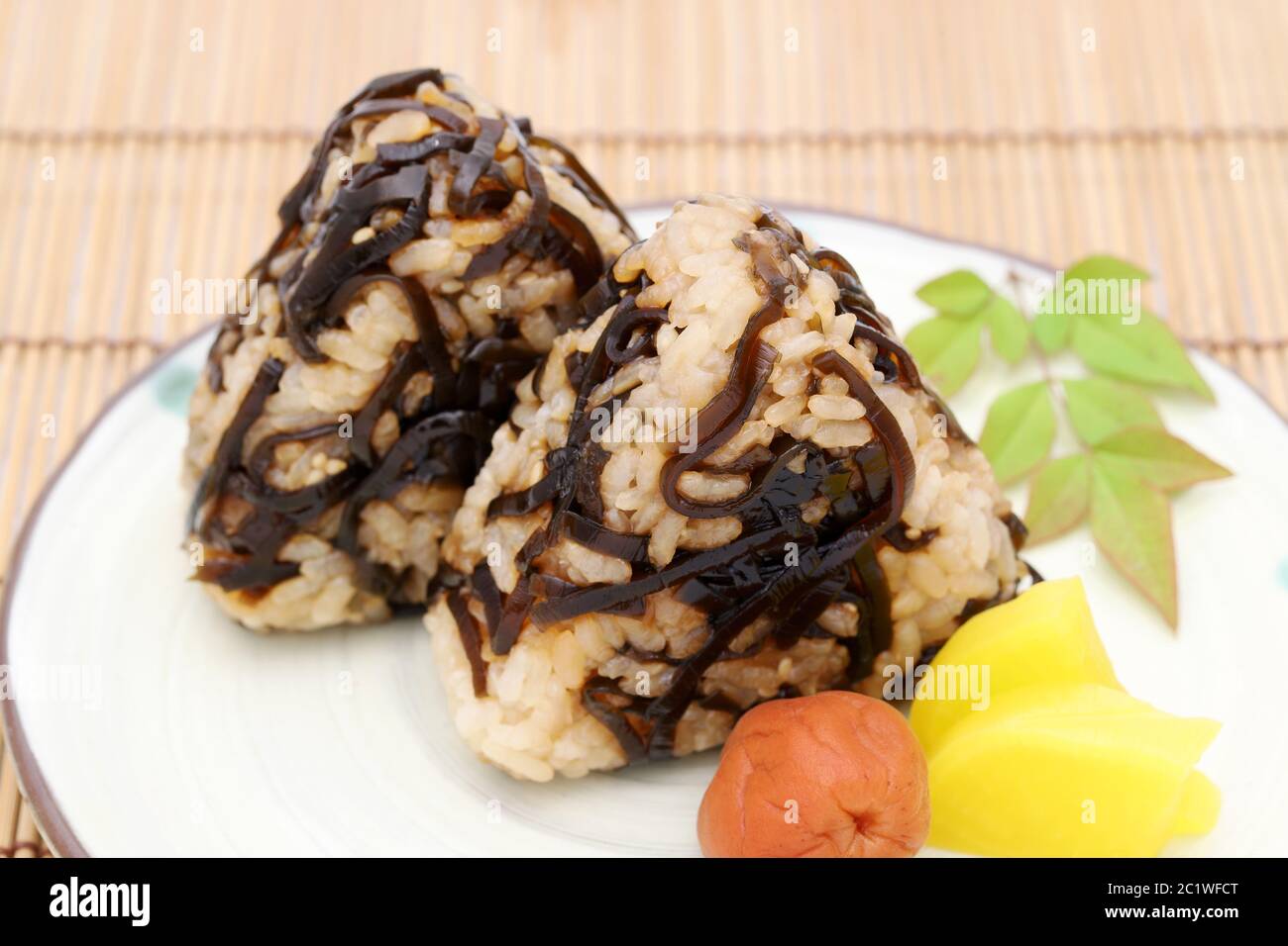 Onigiri, Japanese food, Japanese rice ball, rice triangle with seaweed ...