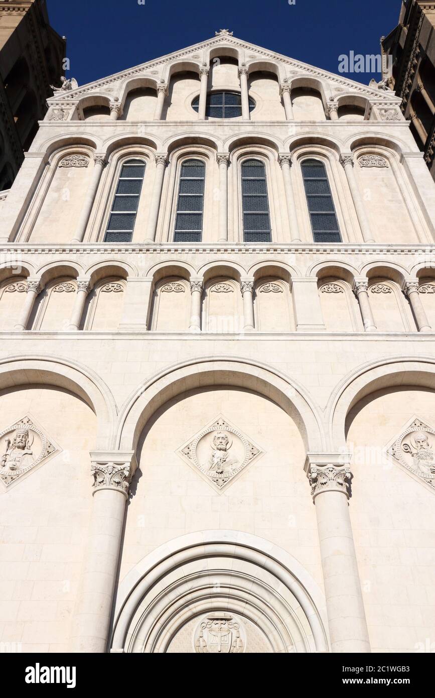 Cathedral basilica church in Pecs, Hungary. Baranya County landmark ...