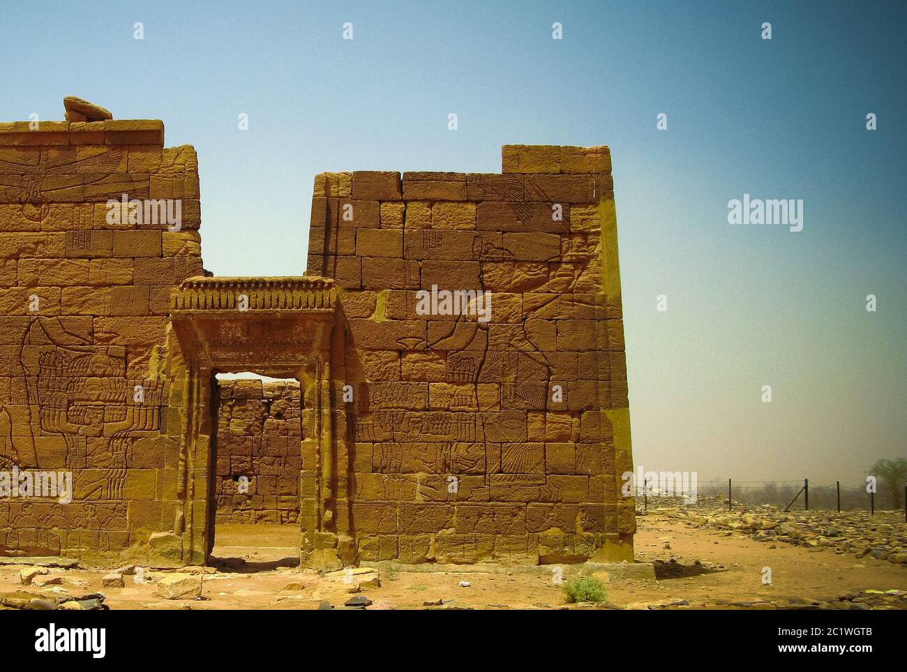 Ruins of Apademak temple Kush civilization, Naqa, Meroe, Sudan Stock ...