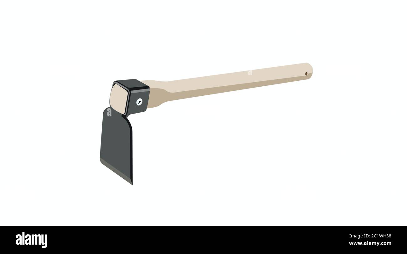 Vector Isolated Illustration of a Hoe on a White Background Stock ...