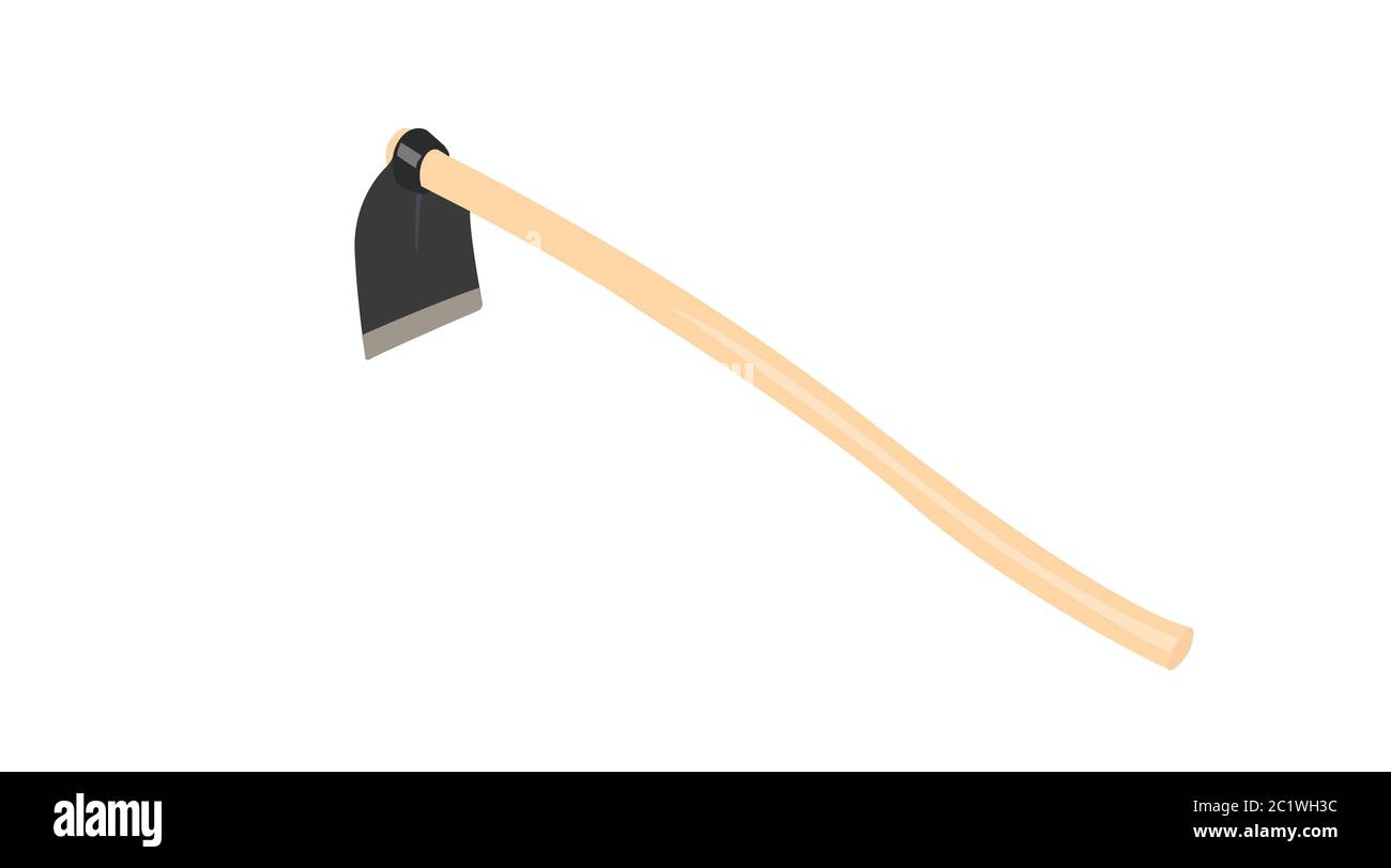 Vector Isolated Illustration of a Hoe on a White Background Stock ...