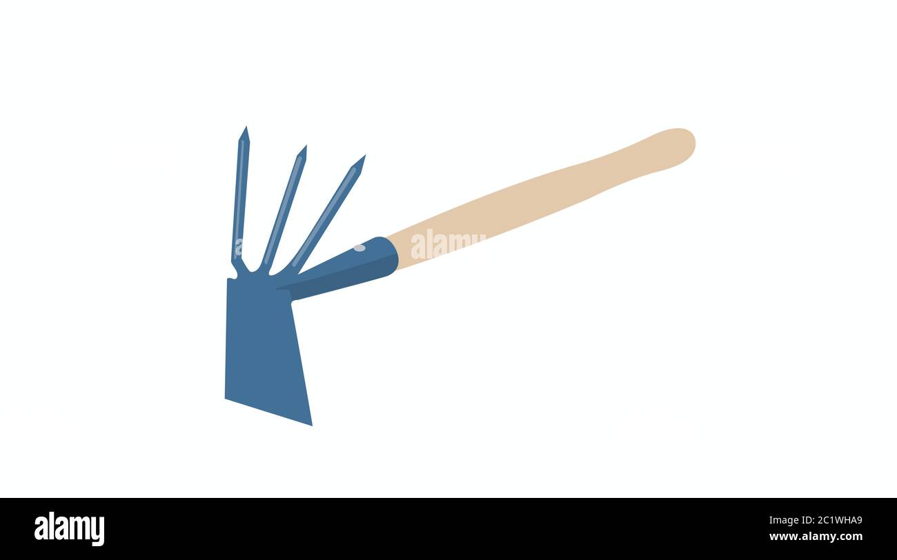 Vector Isolated Illustration of a Hoe on a White Background Stock ...