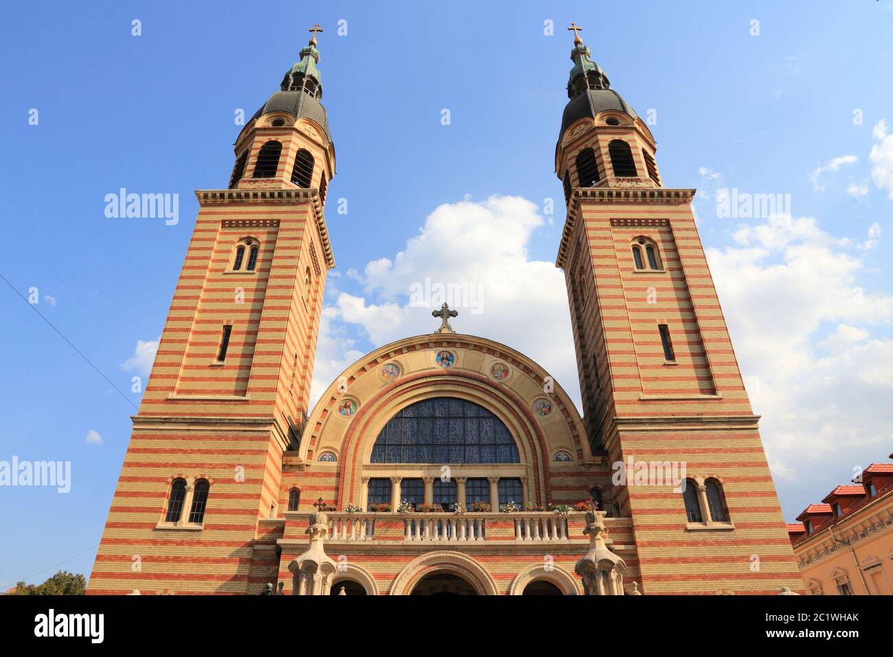 Holy Trinity Cathedral - Orthodox Church in Sibiu, Romania Stock Photo ...