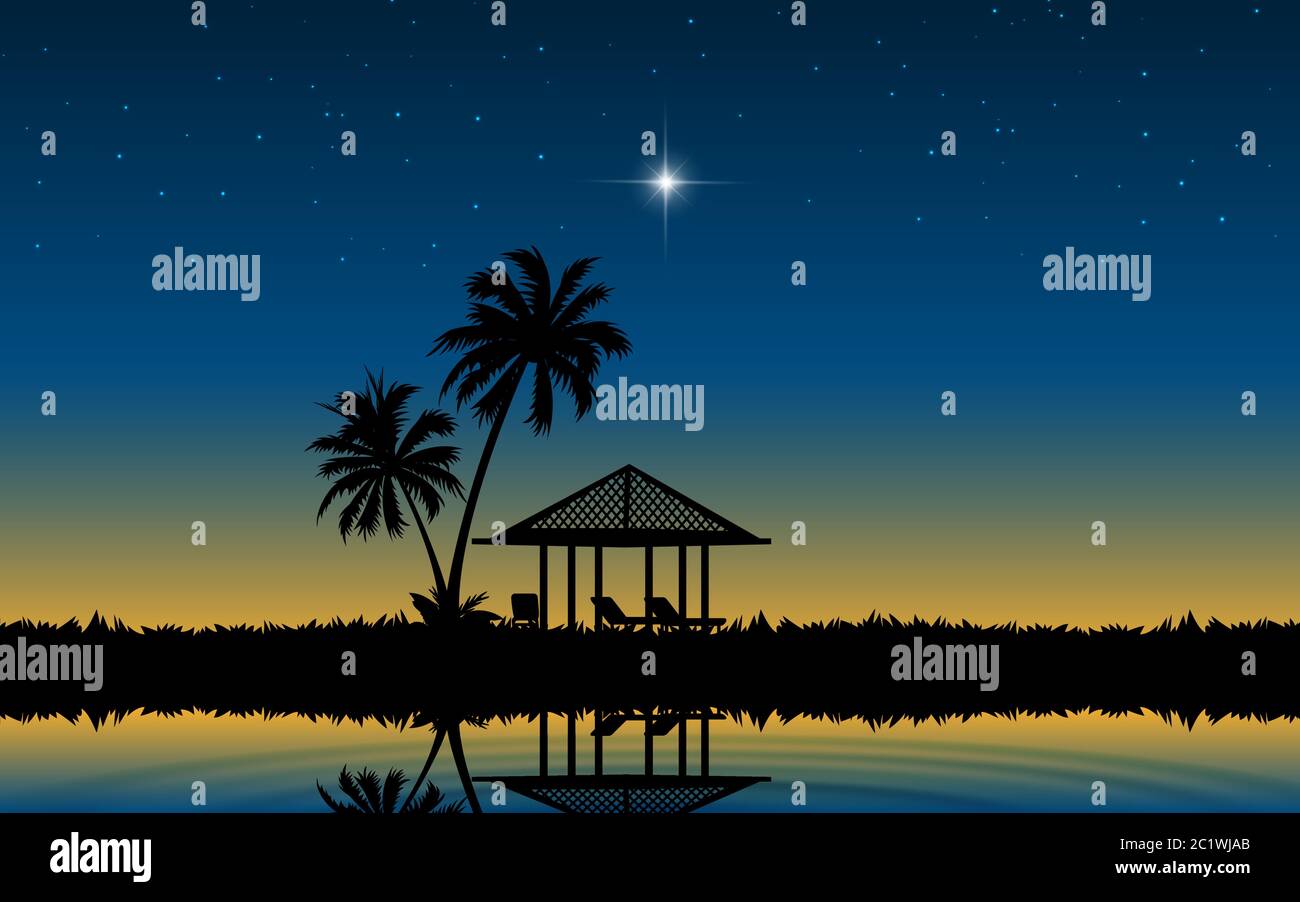 Early morning sky view Stock Vector Images - Alamy