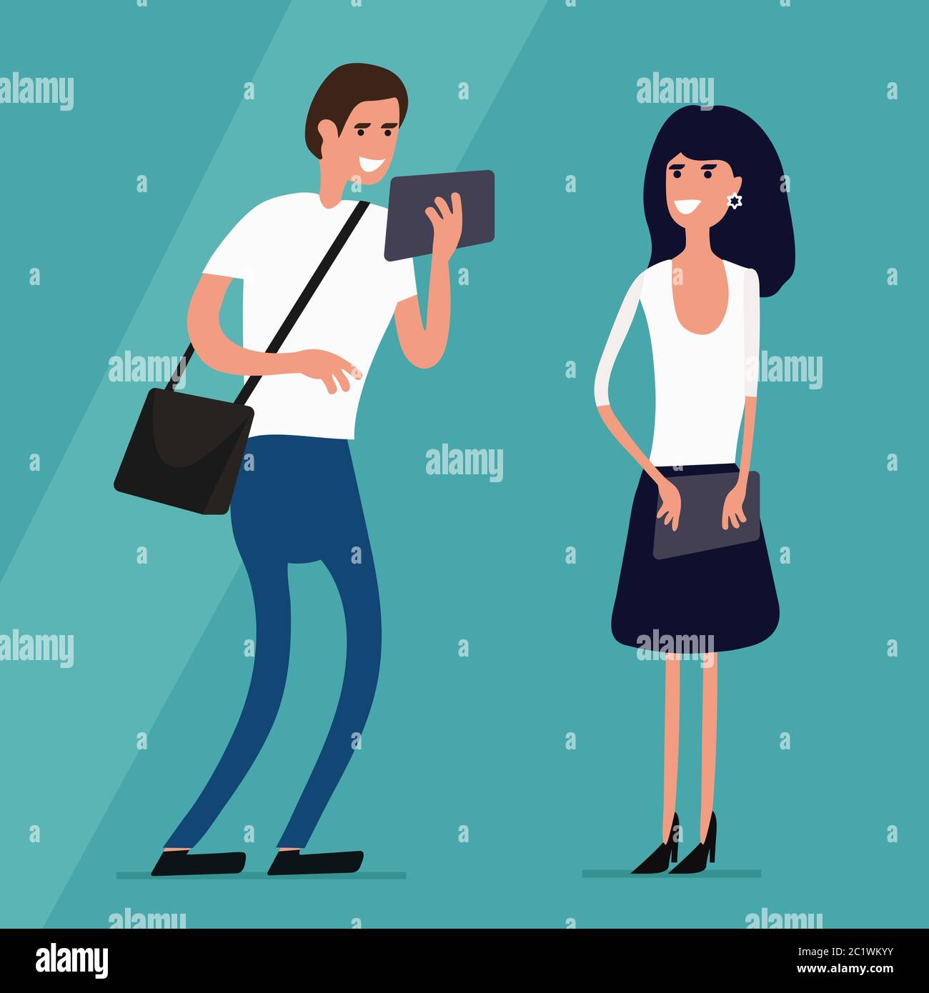 Office workers lunch break Stock Vector Images - Alamy