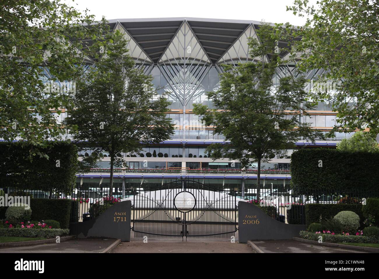 Outside the Ascot Racecourse in Ascot, as the Royal Ascot meeting takes ...