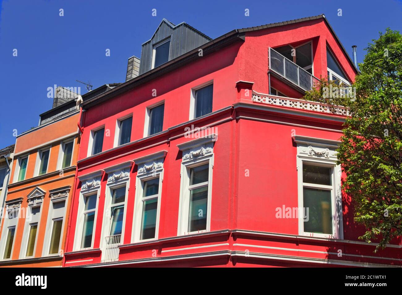 Renovated old buildings Stock Photo - Alamy