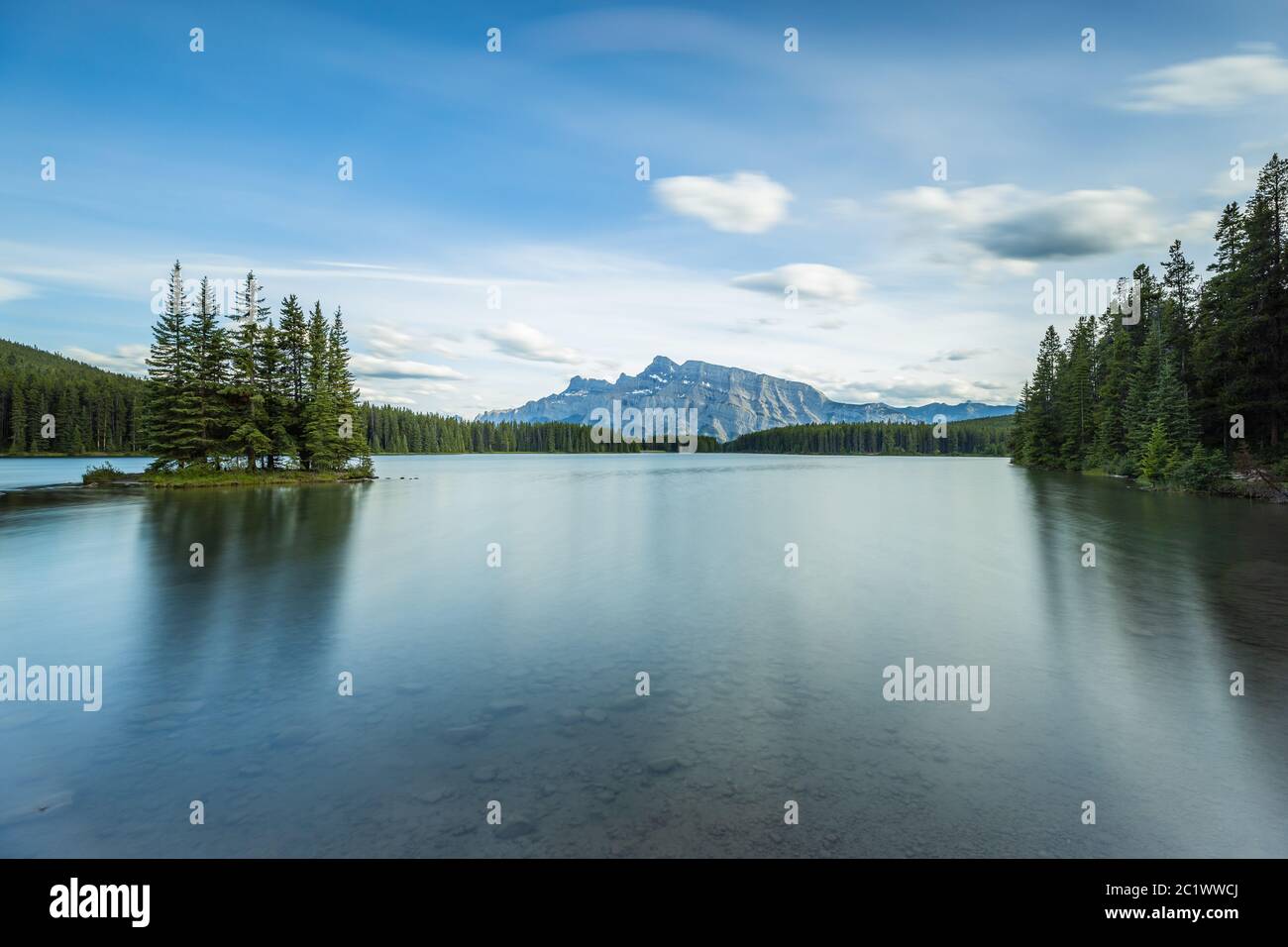 Two Jack Lake near Banff in Canada Stock Photo - Alamy