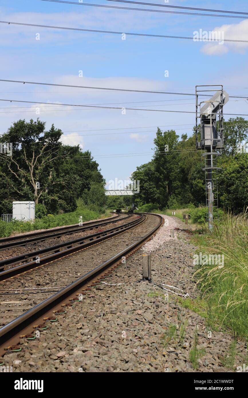 Train tracks into distance countryside hi-res stock photography and ...