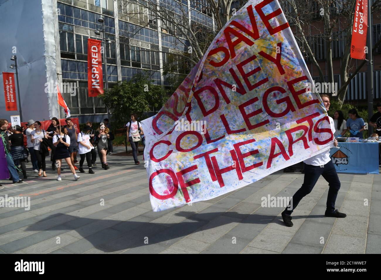 A rally organised by the NTEU was held at Sydney University to save SCA ...
