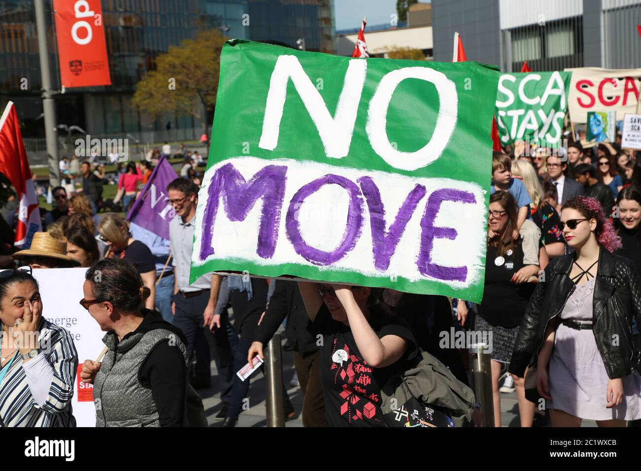 A rally organised by the NTEU was held at Sydney University to save SCA ...