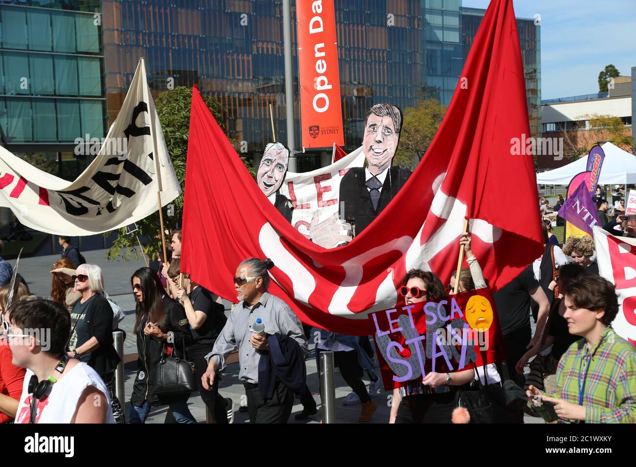 A rally organised by the NTEU was held at Sydney University to save SCA ...