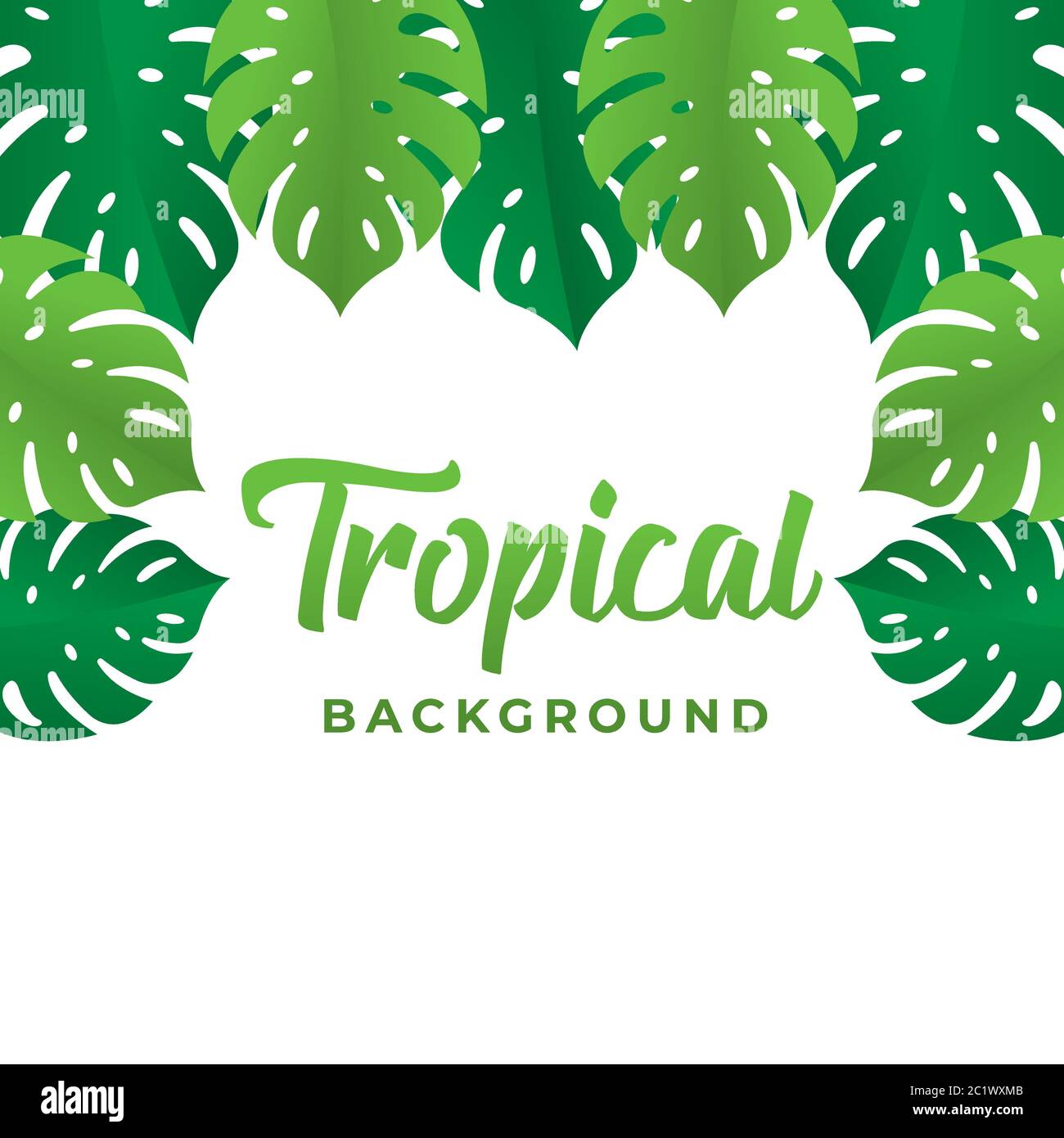 Tropical Vector Background Design Illustration. Tropical leaves Vector ...