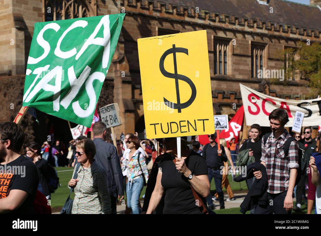 A rally organised by the NTEU was held at Sydney University to save SCA ...
