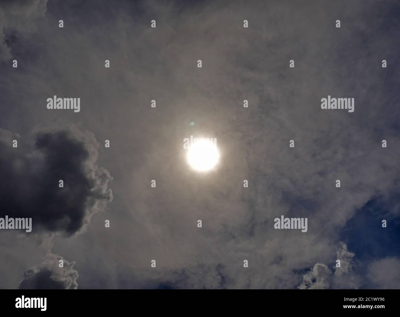 clouds blue sky sun ray, natural landscape Stock Photo - Alamy