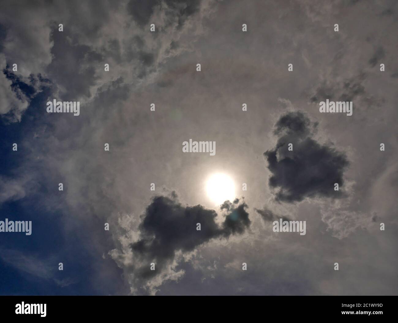 clouds blue sky sun ray, natural landscape Stock Photo - Alamy