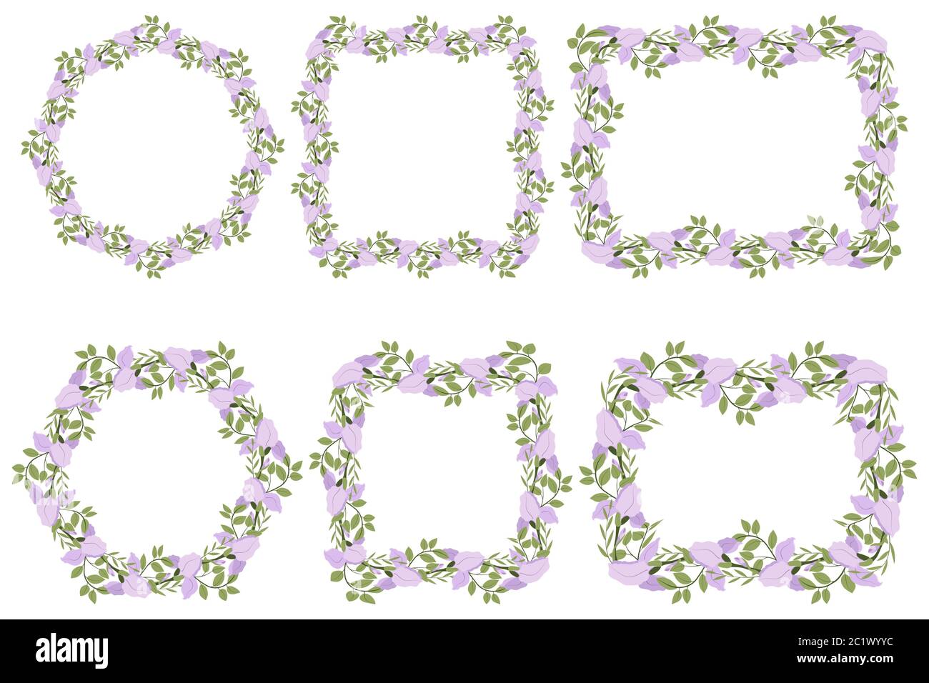 Seamless flower border hi-res stock photography and images - Alamy
