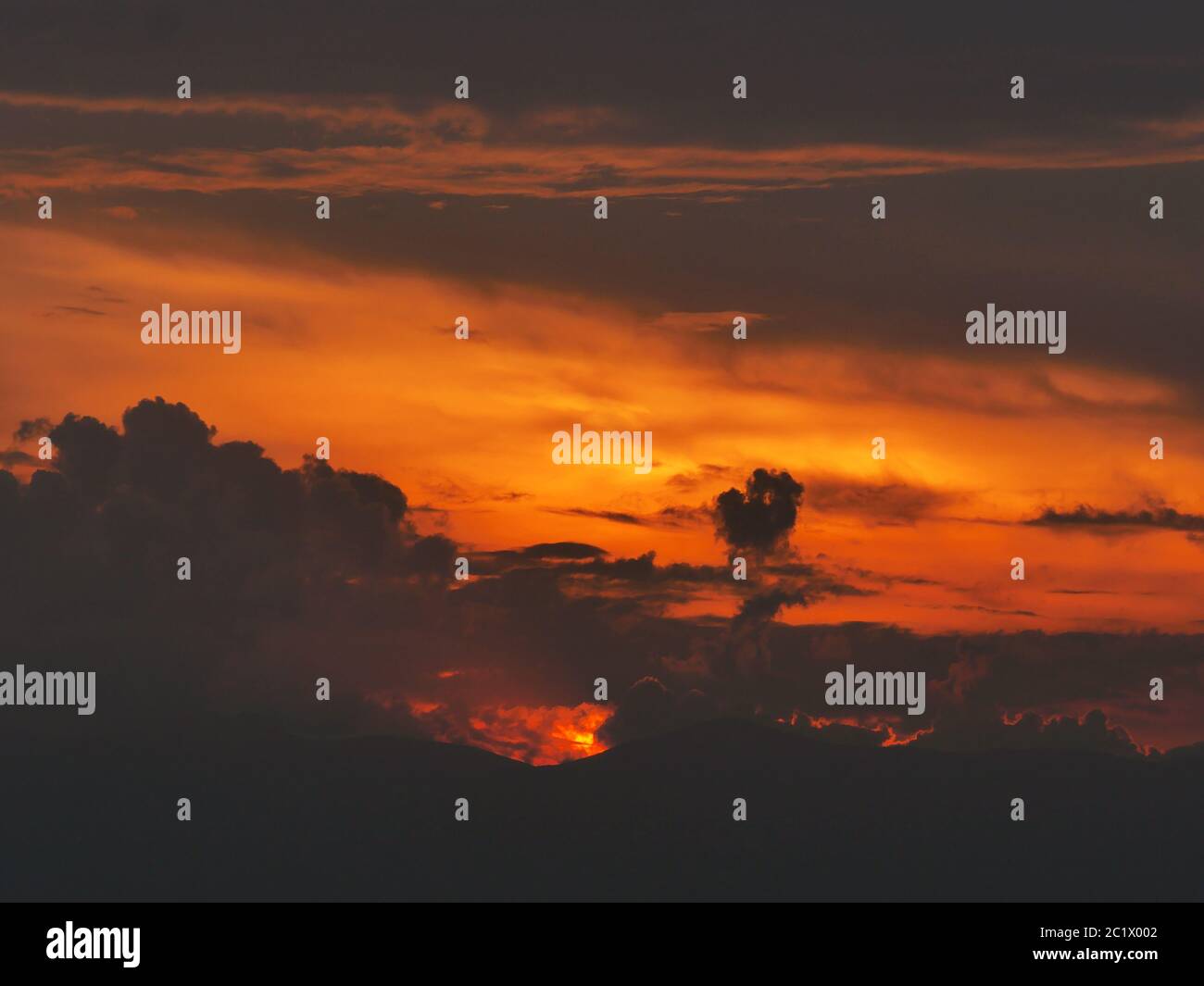 beautiful golden sunset light at sky landscape Stock Photo - Alamy