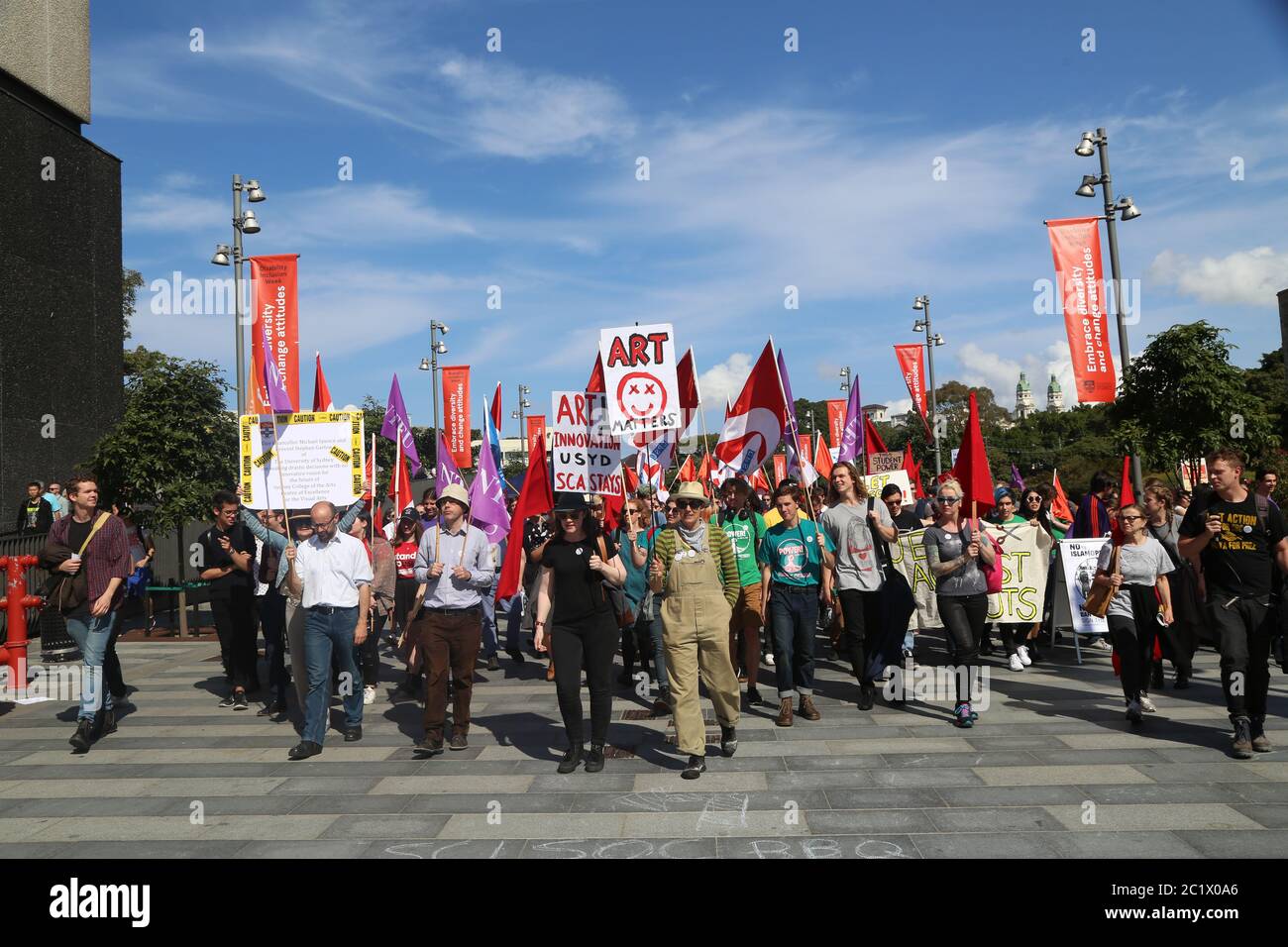 A rally organised by the NTEU was held at Sydney University to save SCA ...
