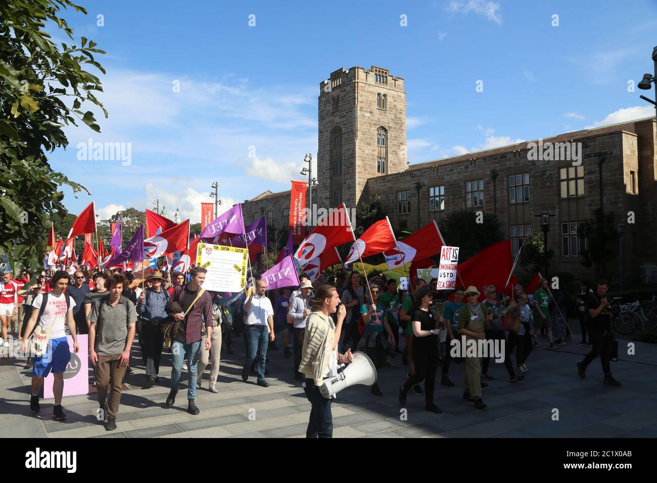A rally organised by the NTEU was held at Sydney University to save SCA ...
