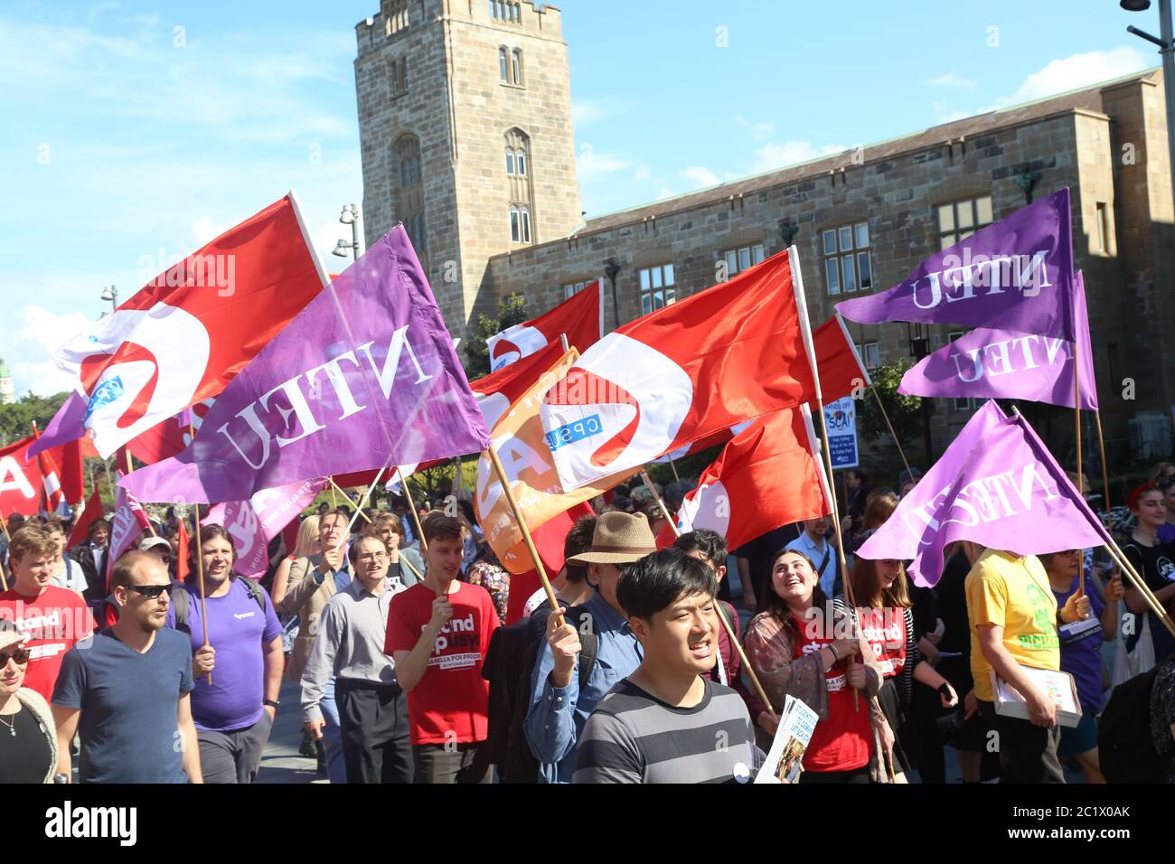 A rally organised by the NTEU was held at Sydney University to save SCA ...